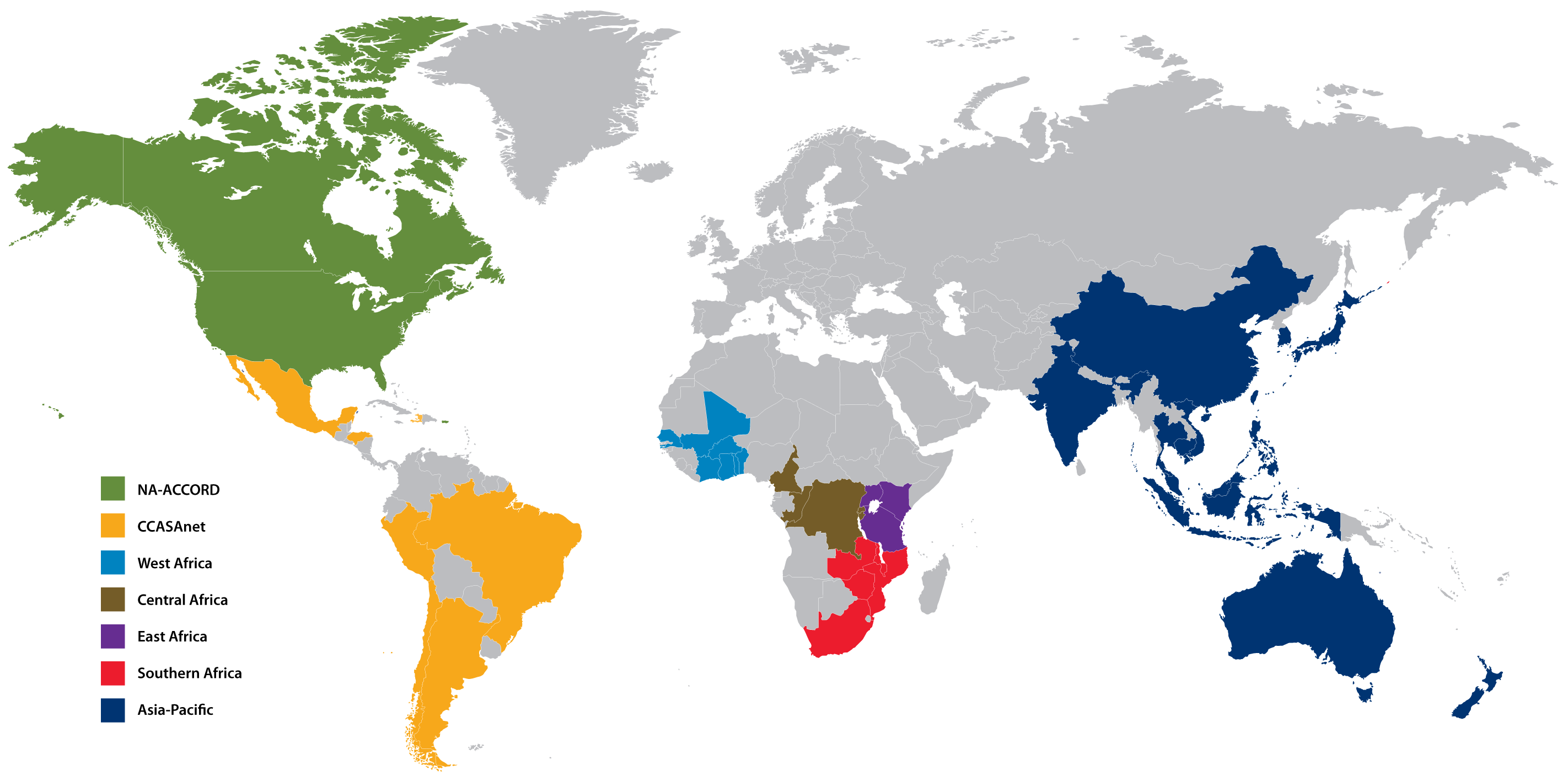 Regions | IeDEA International epidemiology Databases to Evaluate AIDS